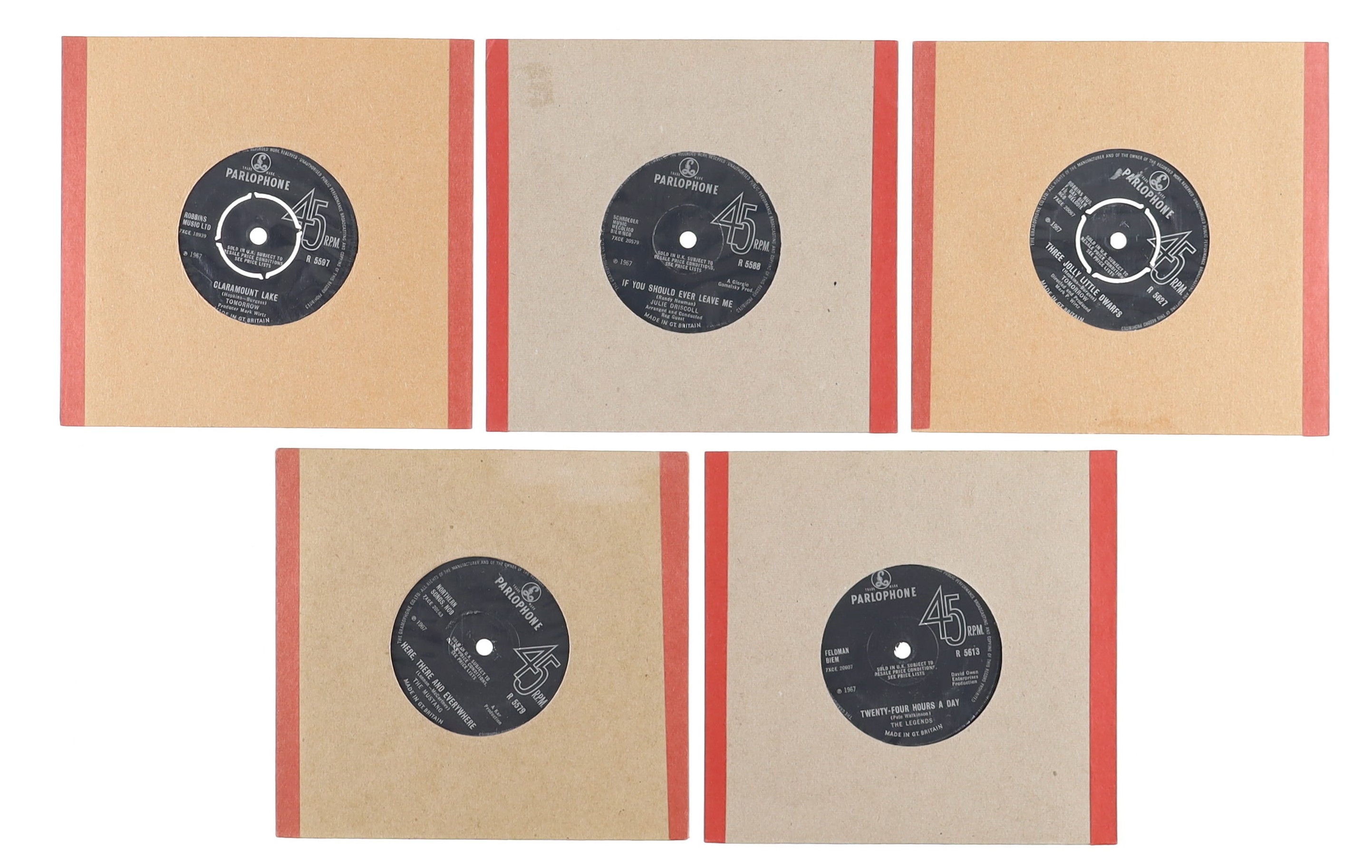 Lot 160 - 1967 POP / PSYCH - PARLOPHONE 7" PACK