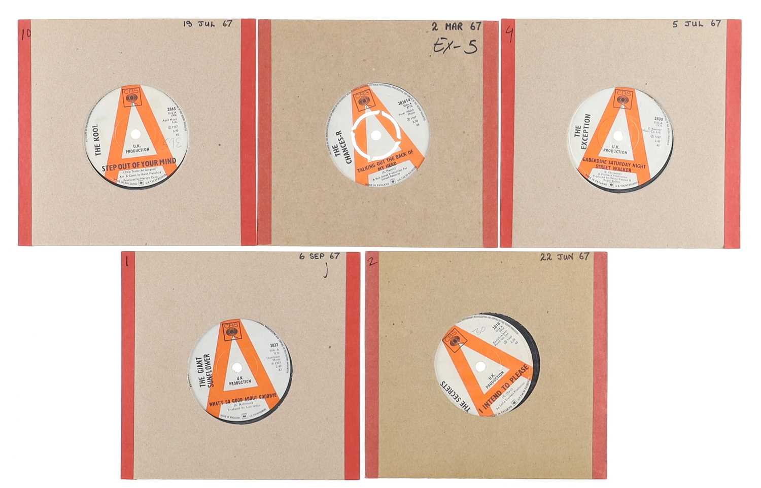 Lot 163 - 1967 CBS - 7" DEMOS PACK